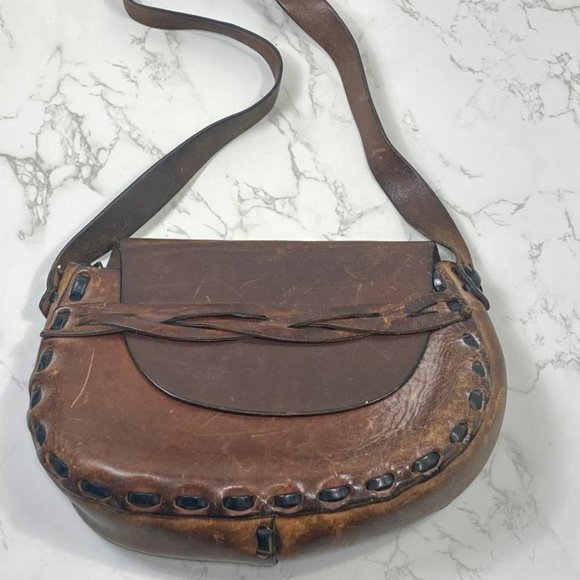 Bags | Vintage 6s Leather Hippie Chic Boho Hippy Bag | Poshmark